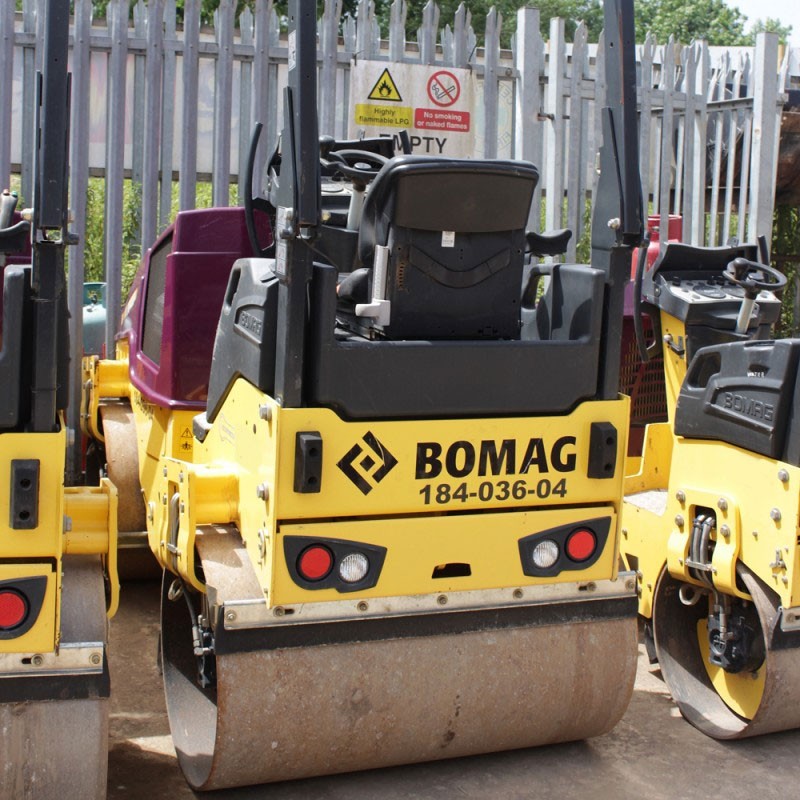 Double Drum Ride-On Roller | Purple Hire Solutions